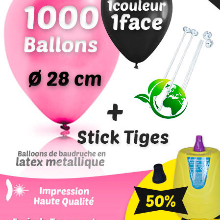 Biostick Tige pour Ballon 100% compostable + Gonfleur de Ballons